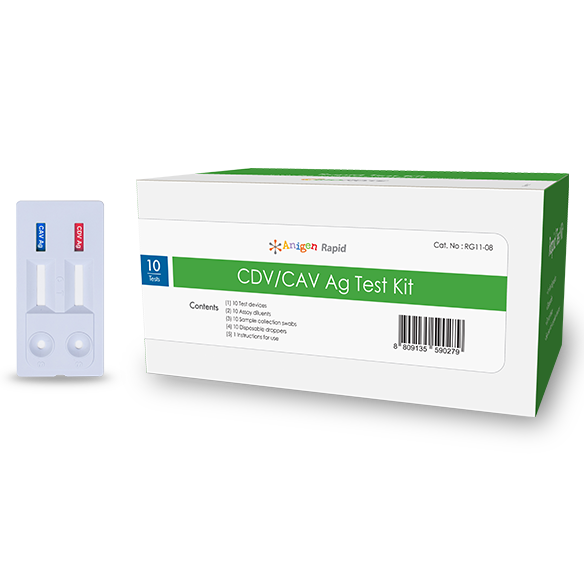 Prueba rápida CDV Ag/CAV Ag, 10 pruebas – Distrito Vet